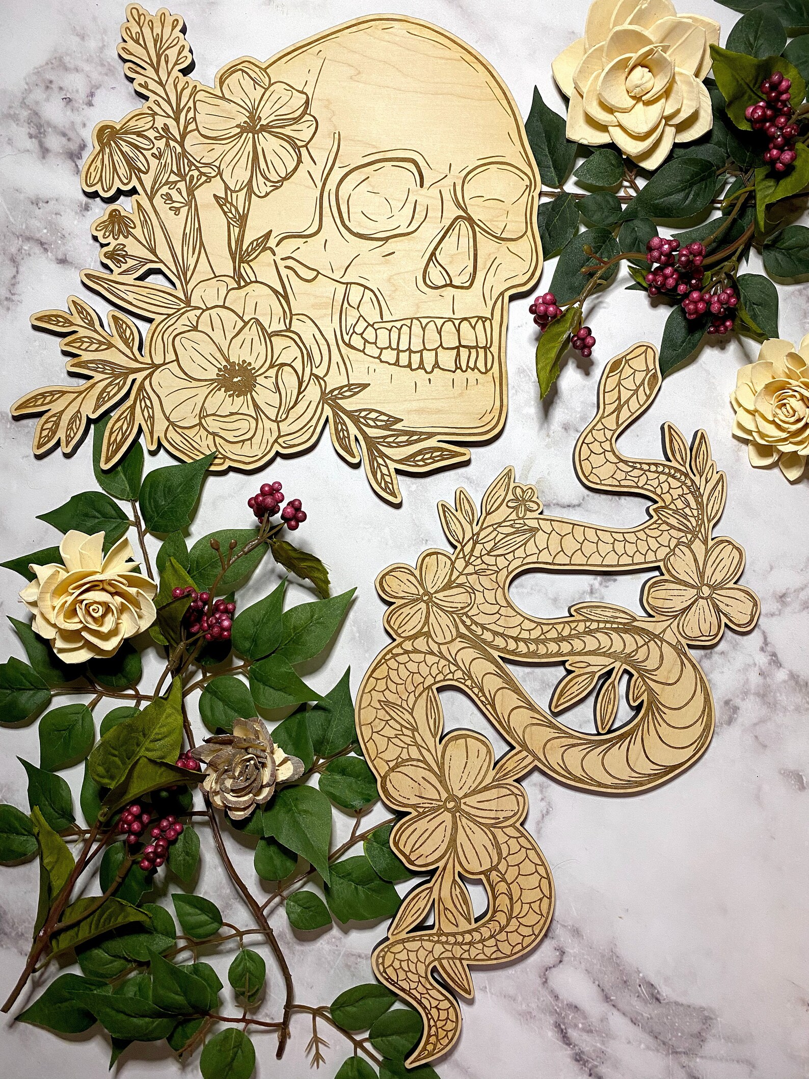 Suzy Snake With Flowers Engraving File Snake Doodle Files | Etsy