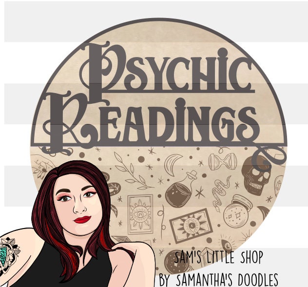 Psychic Readings Layered Engraved Sign File Witchy Spooky - Etsy