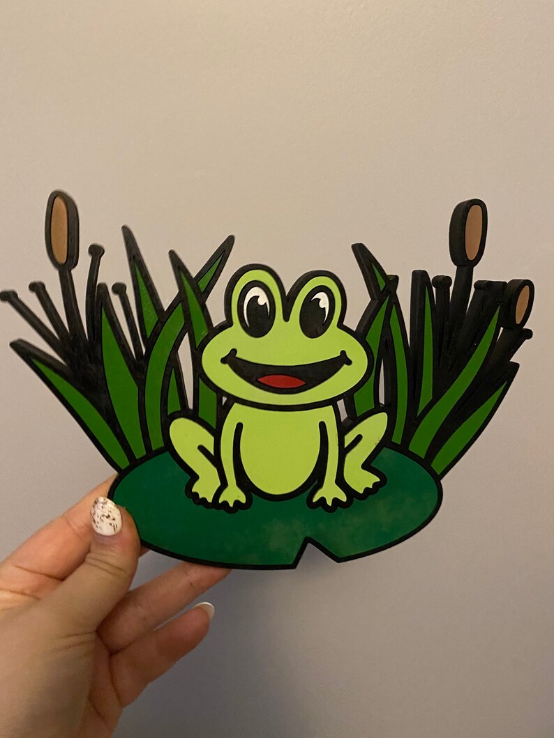 Roger Ribbit Frog on Lily Pad Sign SVG File Cute Frog With - Etsy