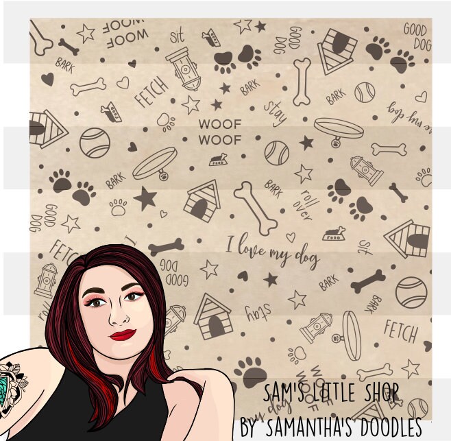 Good Dog Doodle Engraving Pattern File Bundle Laser - Etsy