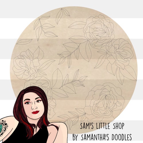 Carly Flower SCORING SVG File for Laser Cut Signs - Etsy