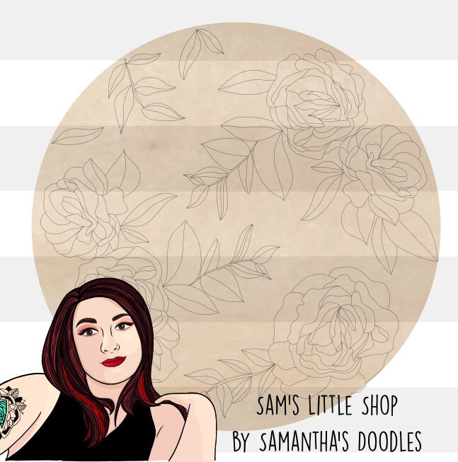 Ryleigh Flower SCORING SVG File for Laser Cut Signs - Etsy Canada