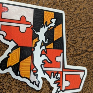 Maryland Pride State Outline Flag Vinyl Sticker Decal for Car - Etsy