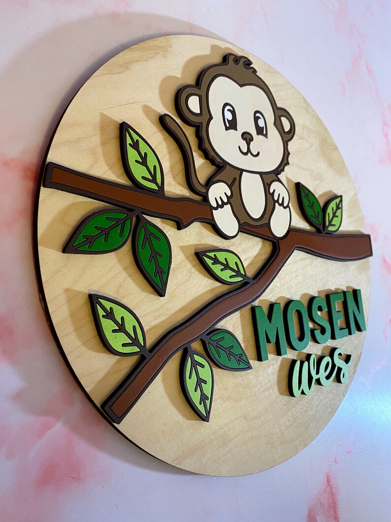Mason Monkey Tree Doodle Sign SVG Hand-drawn Monkey SVG FILE - Etsy