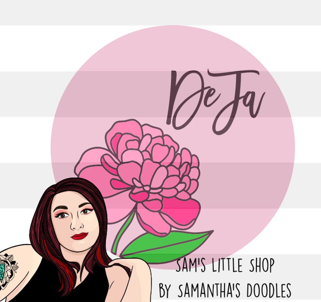 Deja Floral CUT SVG File- Peony Flower Doodle Files - Samantha's ...