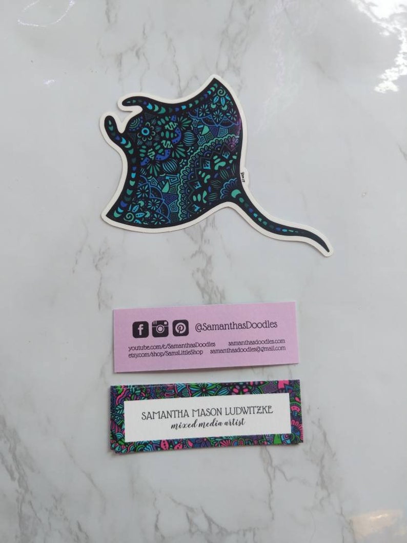 Sting Ray Manta Ray Doodle Vinyl Sticker Decal for Car | Etsy