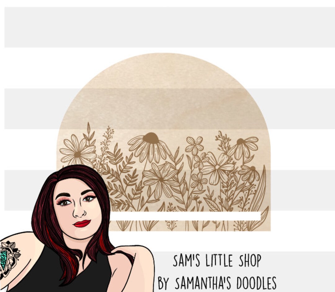 Mariel Floral Macramé Arch - Engraving File - Flower Doodle Macramé ...