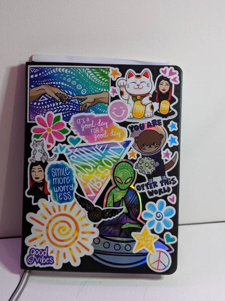 Holographic Meditating Alien Buddha Vinyl Sticker Decal for | Etsy