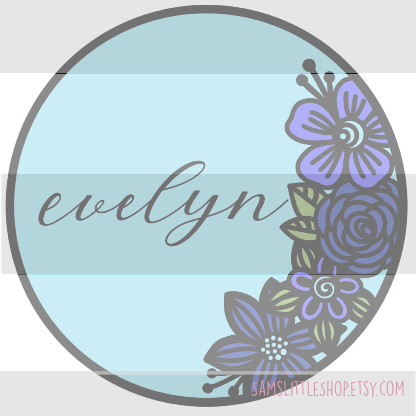 Evelyn Flower Wreath Cute Hand-drawn Flower Doodles SVG FILE - Etsy