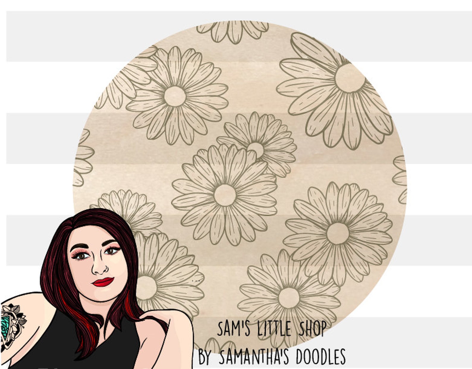 Daisy Pattern ENGRAVING SVG File for Laser Cut Signs - Personal ...