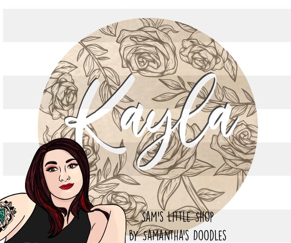 Kayla Roses Engraving File Flower Doodle Files | Etsy