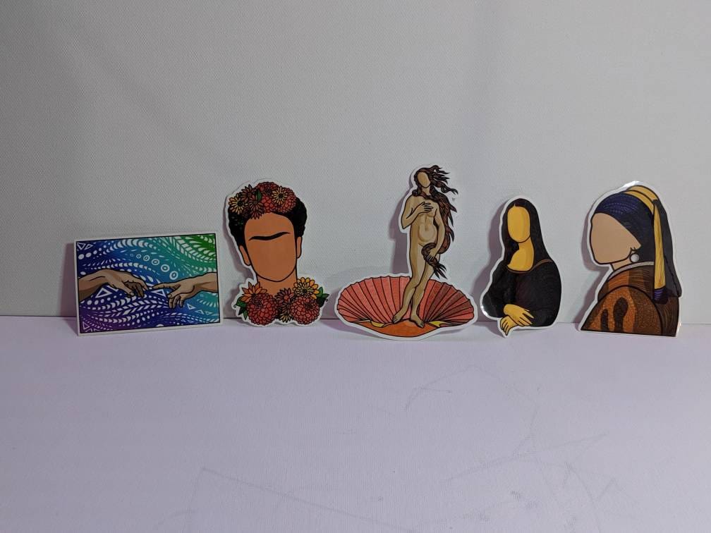 Waterproof Mona Lisa Sticker Art History Vinyl | Etsy