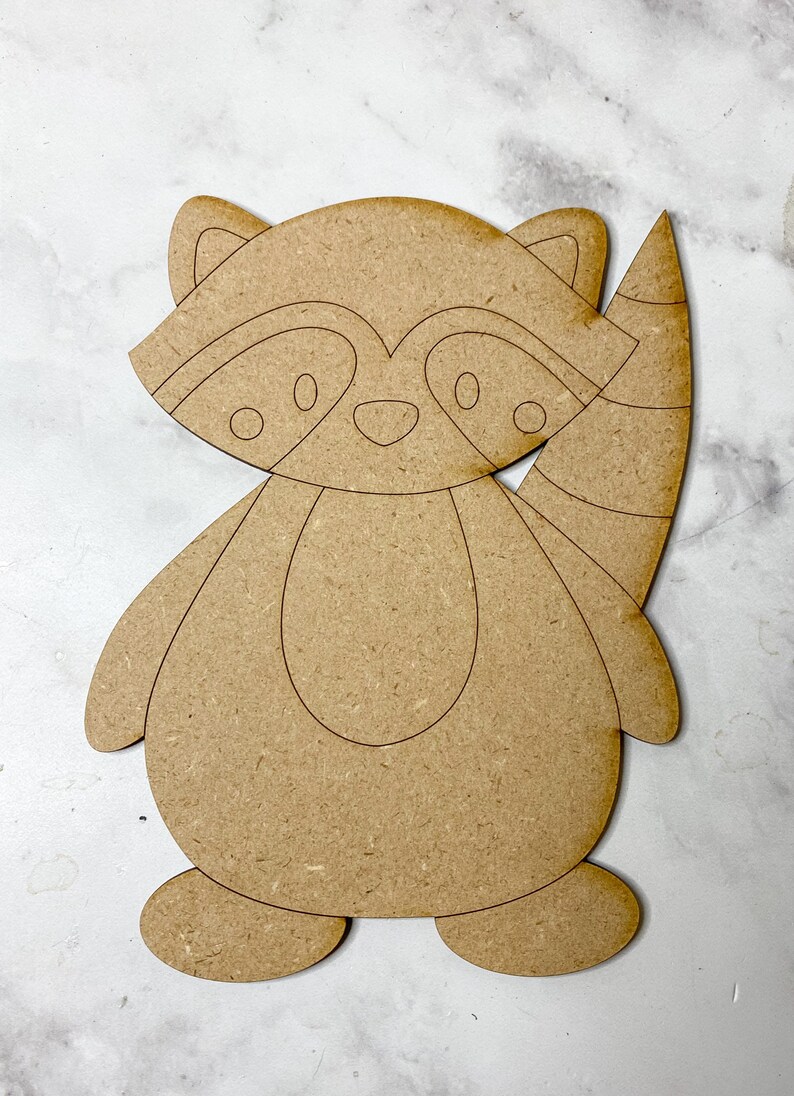 Raccoon Single Line Cut Files for Nursery Rounds - Samantha's Doodles ...