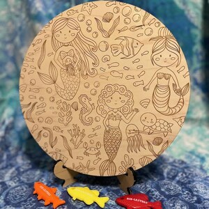 Mermaid Magic Engraving Laser File: Fantasy Sign Backer Bundle (SVG, AI ...