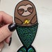 Waterproof Sloth Mermaid Water Bottle Stickers - Etsy