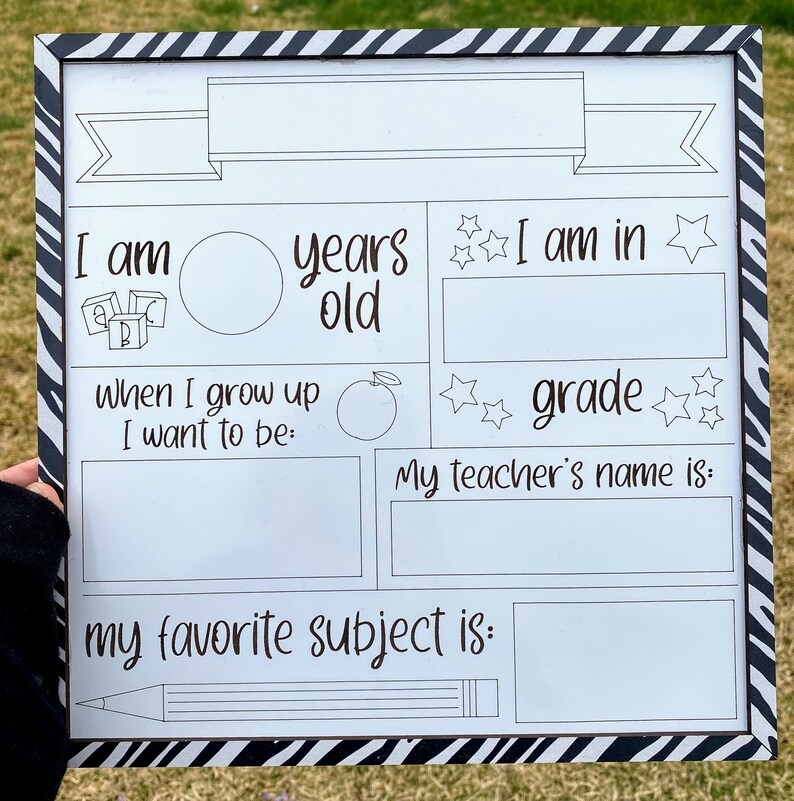 First Day of School Dry Erase Board Sign SVG FILE Laser Cut | Etsy