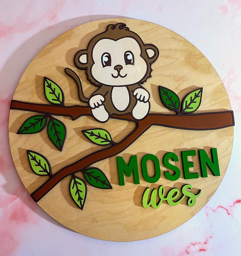 Mason Monkey Tree Doodle Sign SVG Hand-drawn Monkey SVG FILE | Etsy