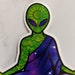 Meditating Alien Buddha on Spaceship Vinyl Sticker Decal for - Etsy