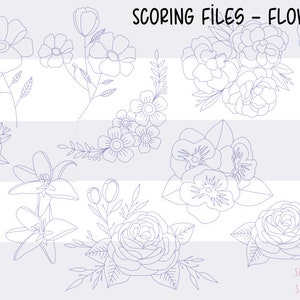 Scorable Flower Design Bundle 13 Flower Score Designs SCORE FILES Only ...