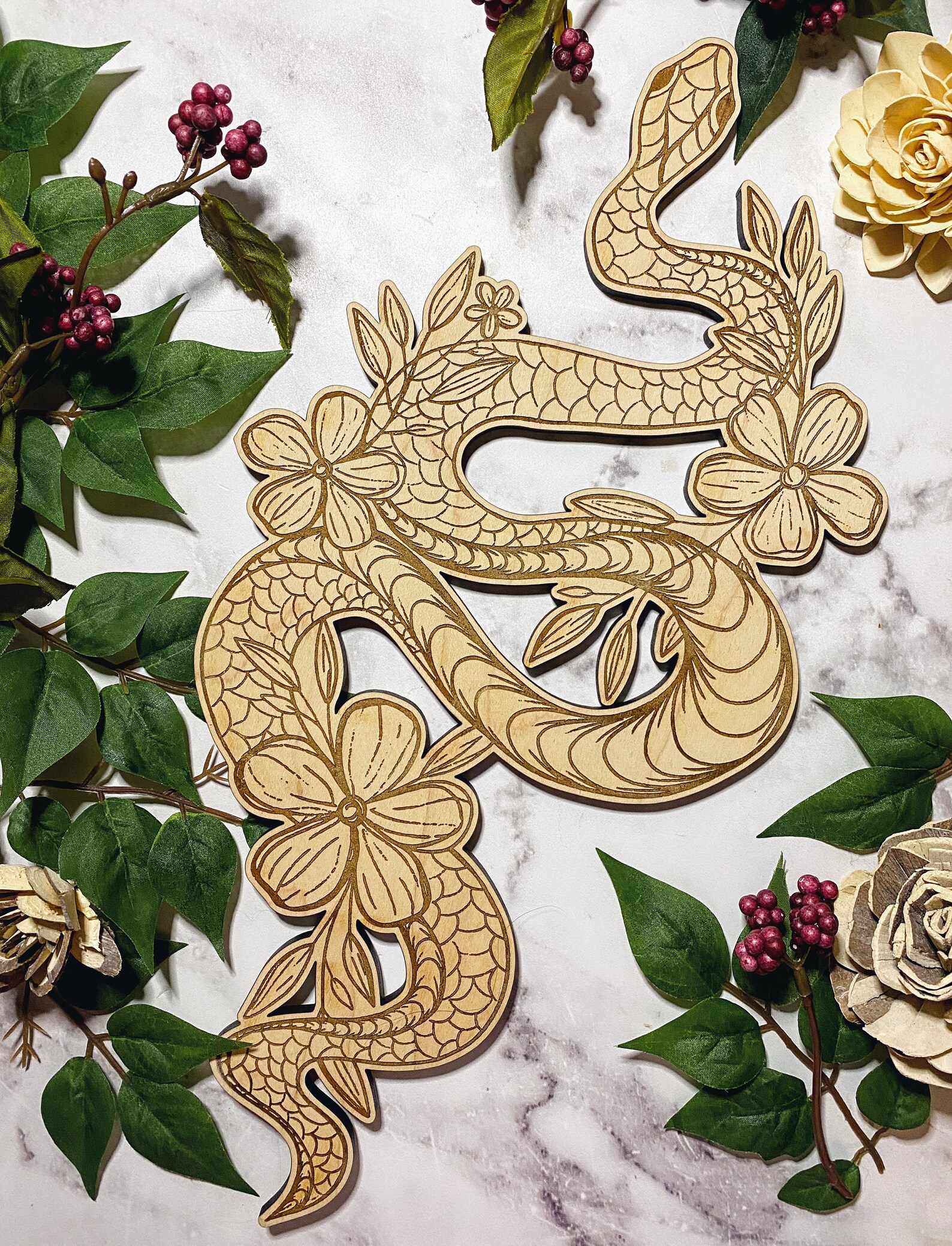 Suzy Snake With Flowers Engraving File Snake Doodle Files | Etsy