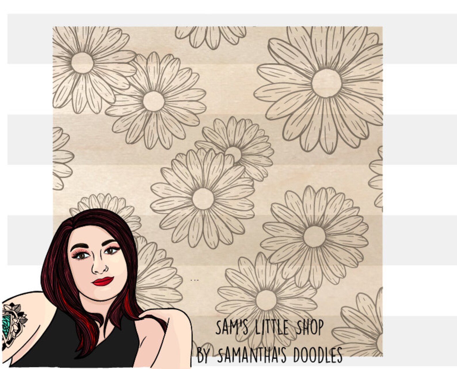 Daisy Pattern ENGRAVING SVG File for Laser Cut Signs - Personal ...