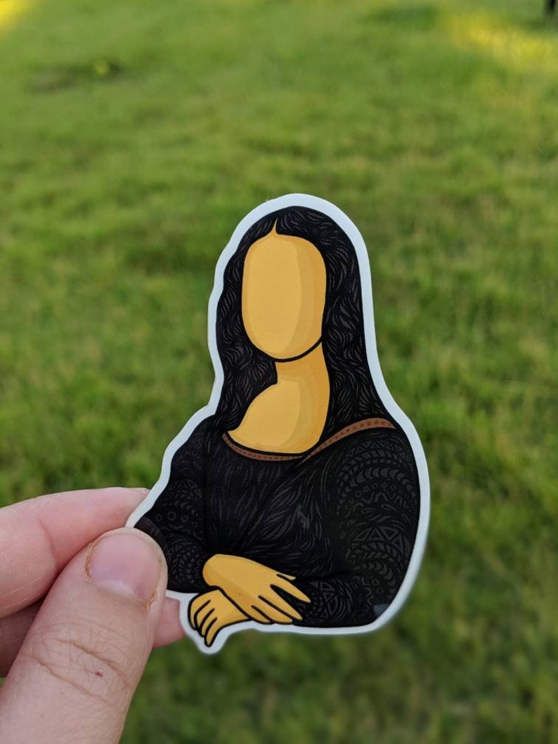 Waterproof mona Lisa Sticker Art History Vinyl - Etsy