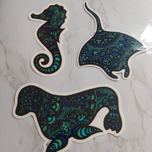 Sting Ray Manta Ray Doodle Vinyl Sticker Decal for Car, Laptop, Water ...