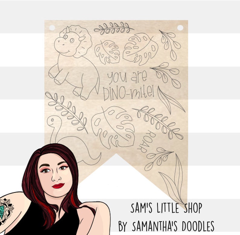 Dinosaur Doodle SCORING Pattern File Bundle Laser Score - Etsy