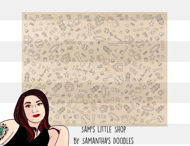Good Dog Doodle SVG Scoring Pattern Bundle (digital Download) - Etsy