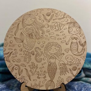 Mermaid Magic Engraving Laser File: Fantasy Sign Backer Bundle (SVG, AI ...