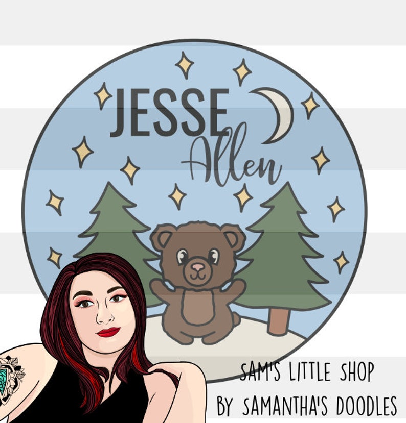 Jesse Bear Woods Doodle Sign SVG Hand-drawn Bear SVG FILE - Etsy