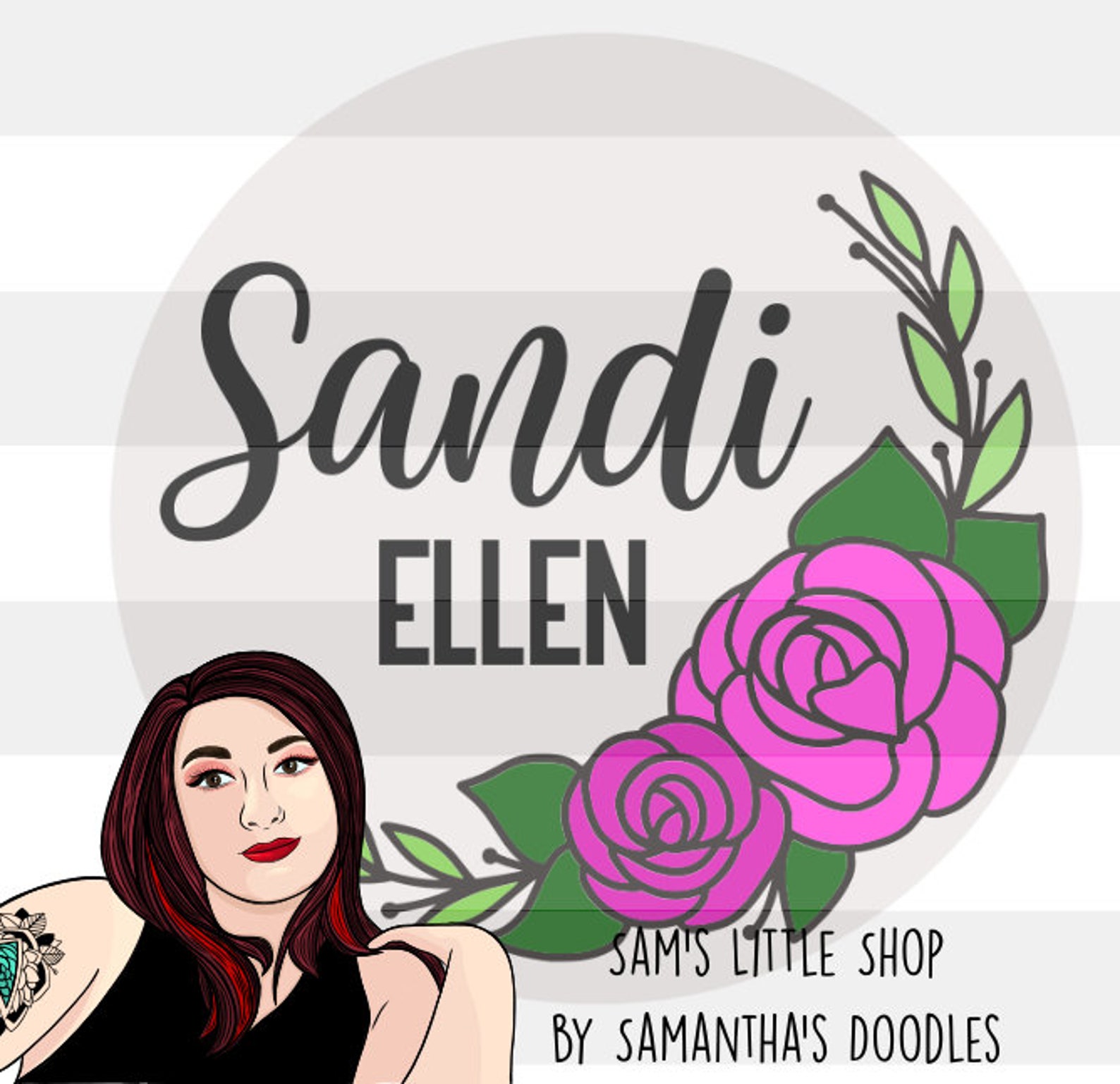 Sandi Rose Flower Doodle SVG Hand-drawn Flower SVG FILE for - Etsy