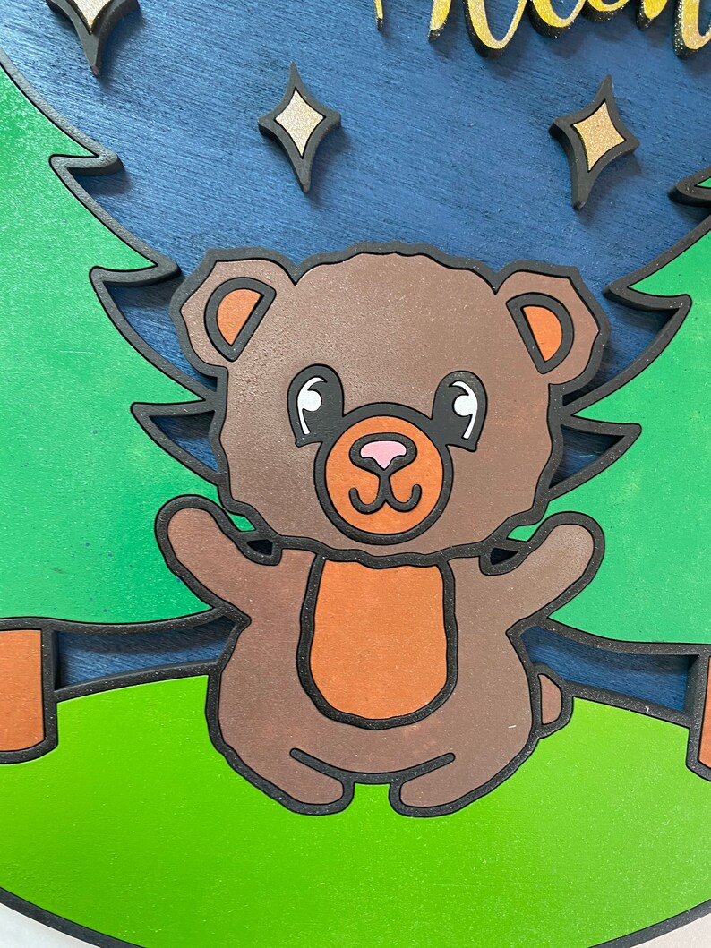 Jesse Bear Woods Doodle Sign SVG Hand-drawn Bear SVG FILE - Etsy