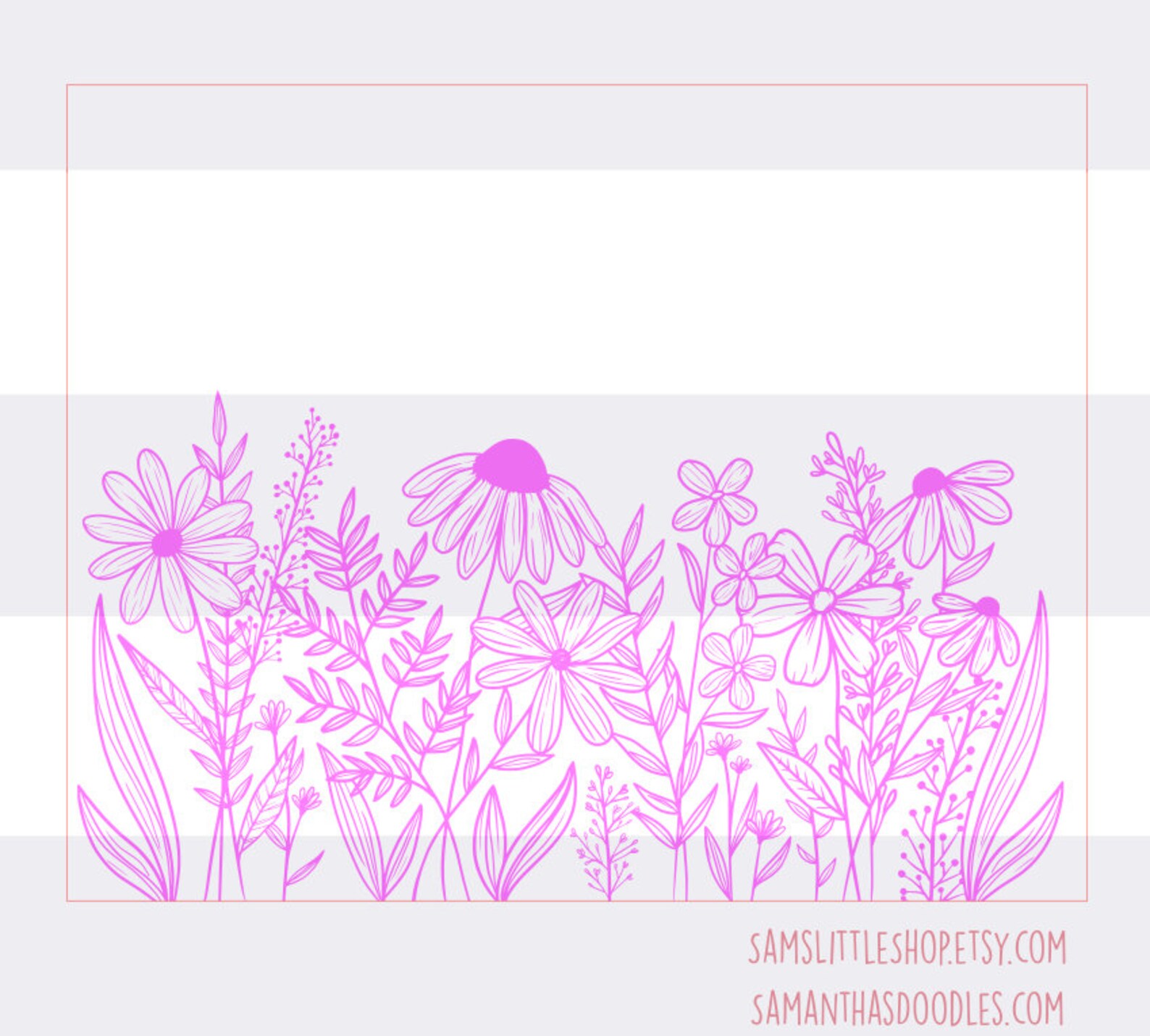Mariel Wildflower Bunch Engraving File Flower Doodle Files - Etsy