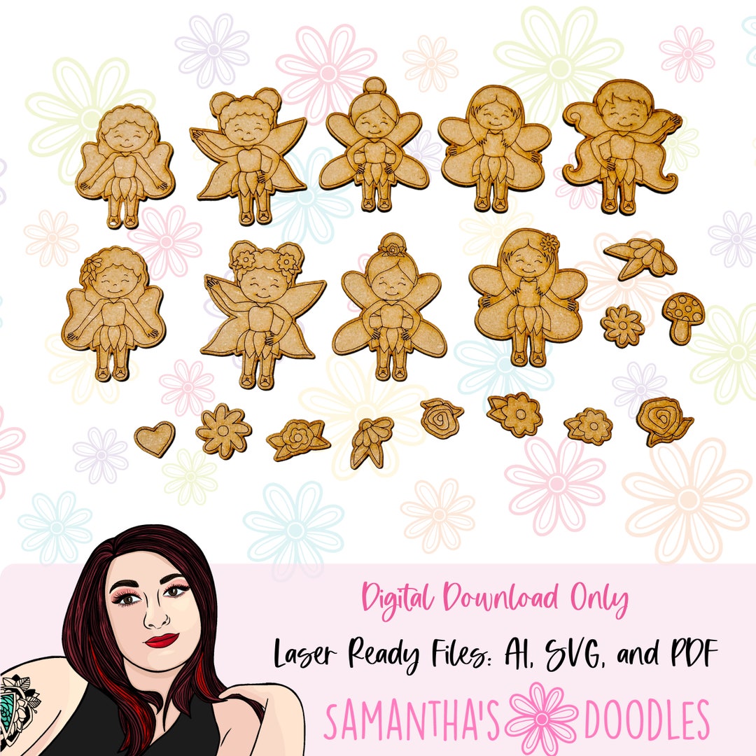 Fantastic Fairies Charm Icon and Embellishment File Set - DIGITAL File ...