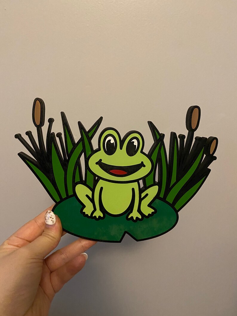 Roger Ribbit Frog on Lily Pad Sign SVG File Cute Frog With - Etsy
