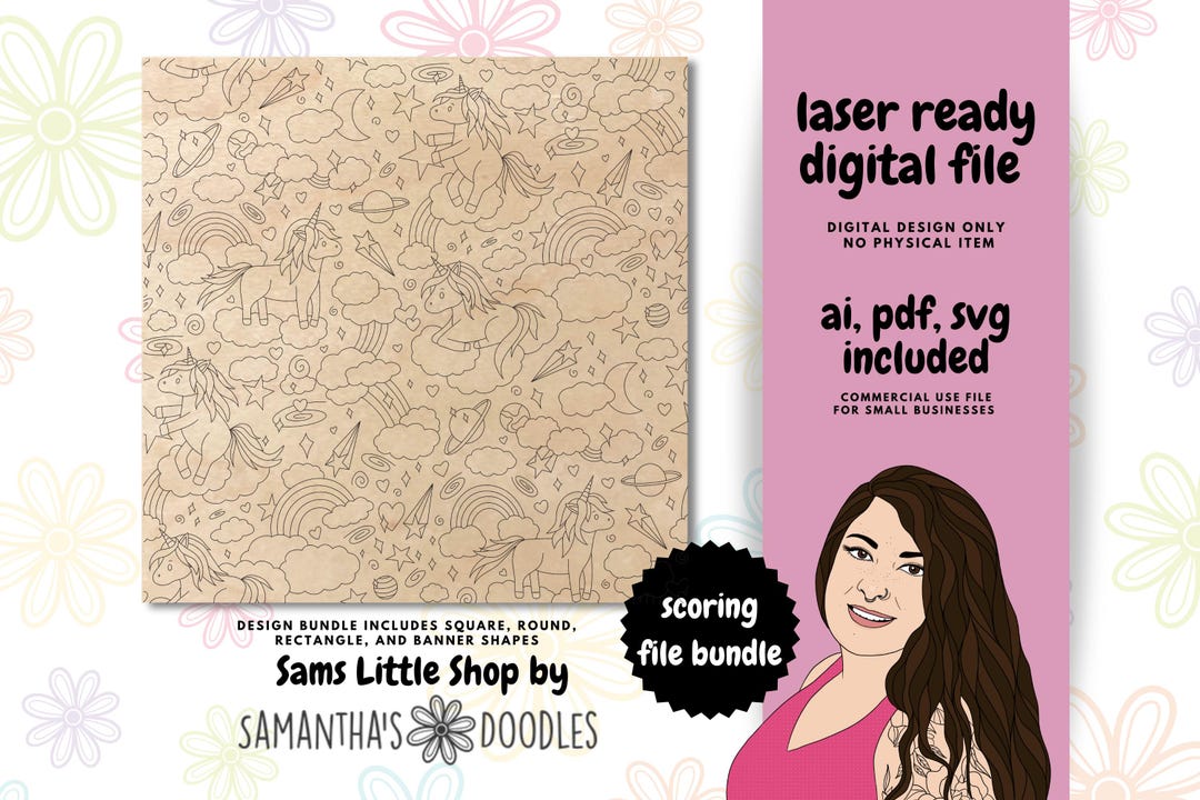 Unicorn Universe Laser Scoring Pattern: SVG Bundle (digital Download ...