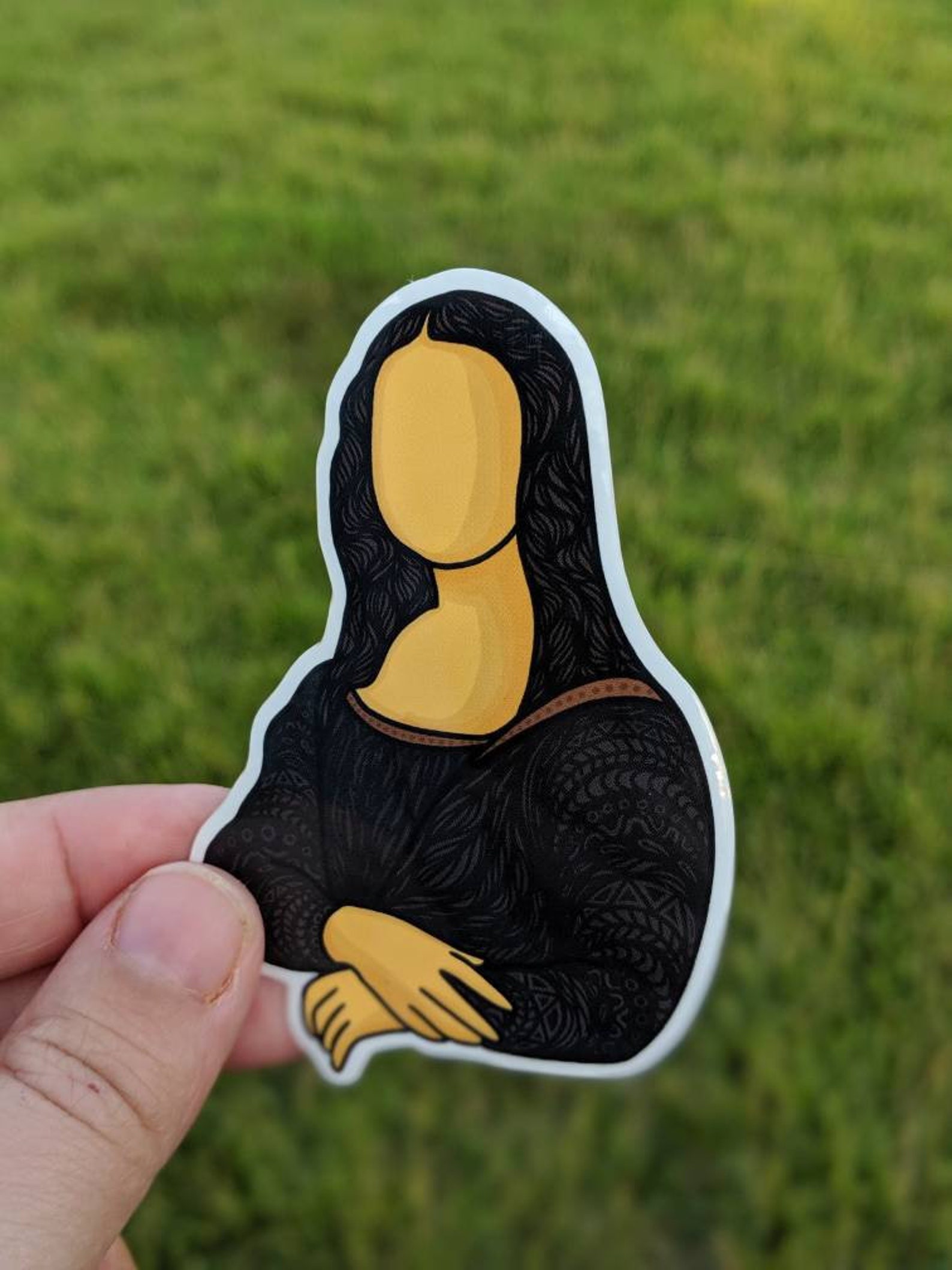 Waterproof mona Lisa Sticker Art History Vinyl - Etsy