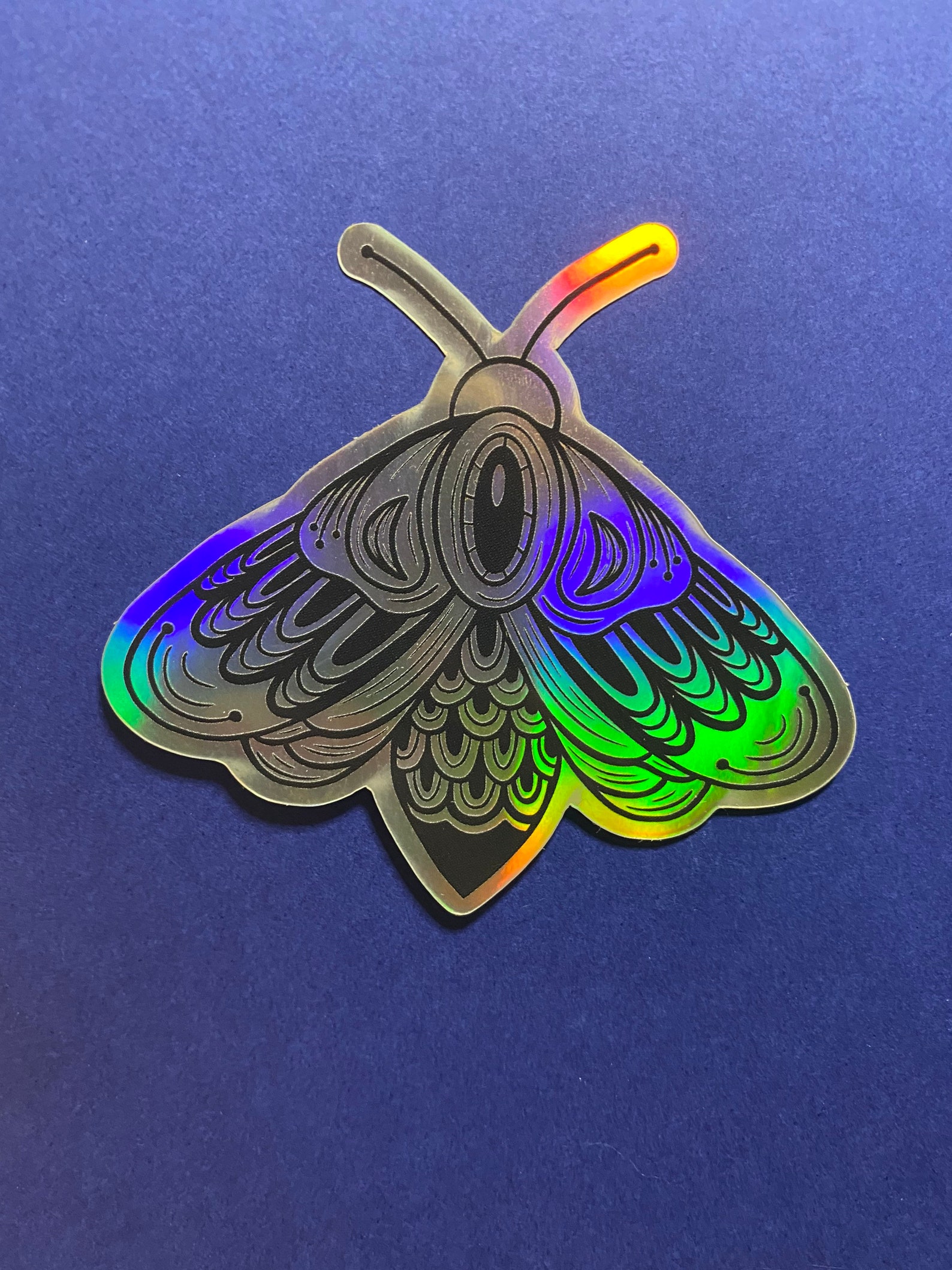 Holographic Moth Vinyl Sticker Decal for Car Laptop Water - Etsy