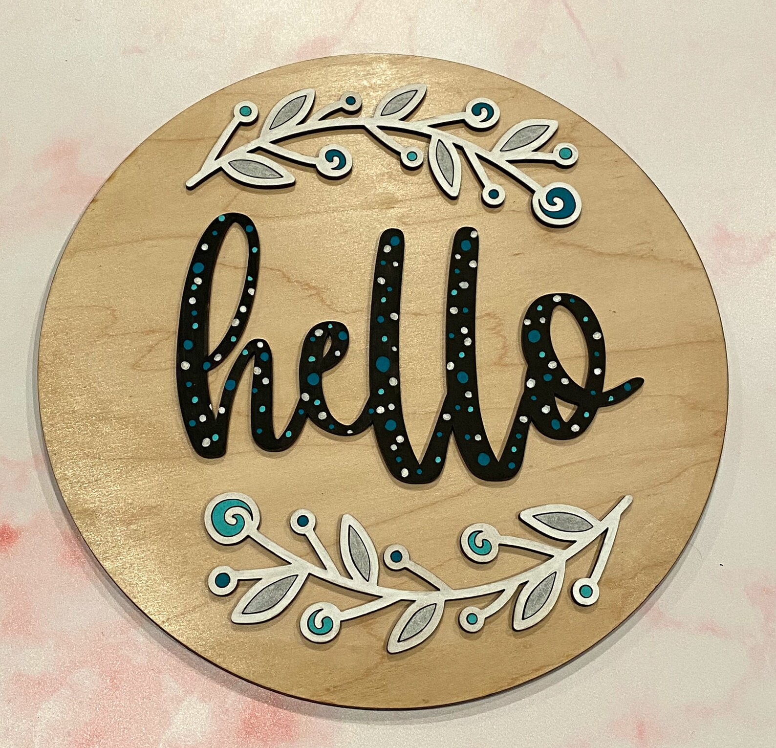 Hello Doodle Leaves Sign SVG Hand-drawn Leaf SVG FILE for | Etsy