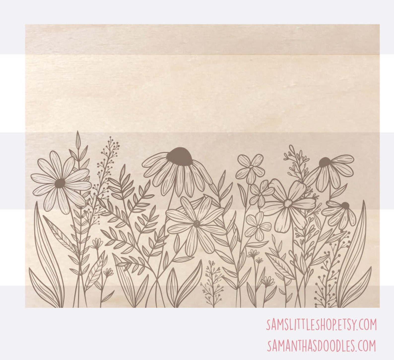 Mariel Wildflower Bunch Engraving File Flower Doodle Files - Etsy