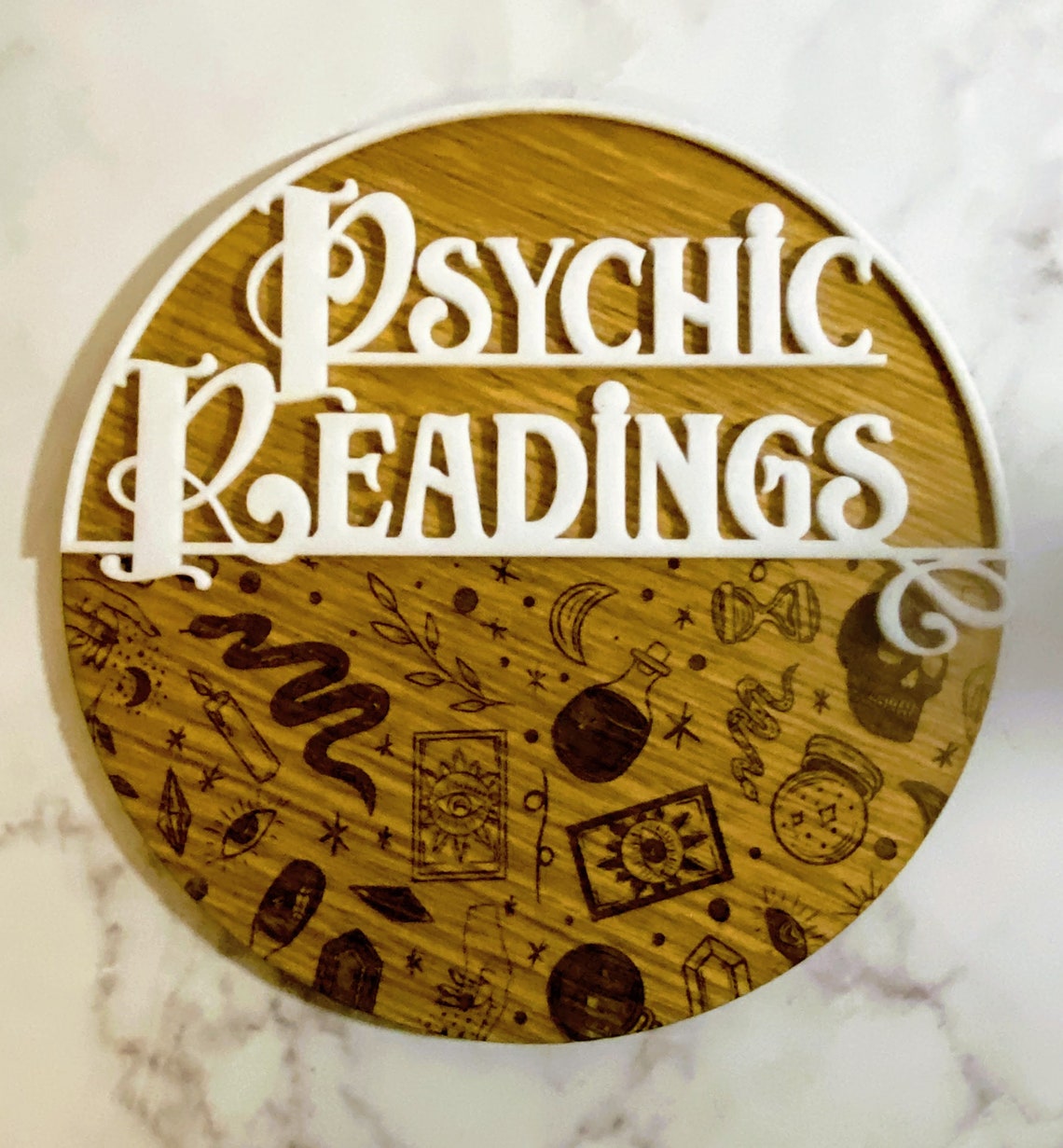 Psychic Readings Layered Engraved Sign File Witchy Spooky - Etsy