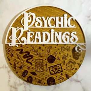 Psychic Readings Layered Engraved Sign File Witchy Spooky Season ...