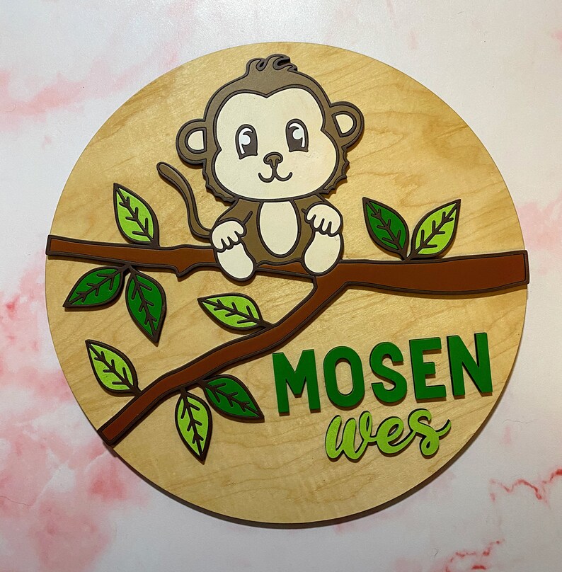 Mason Monkey Tree Doodle Sign SVG Hand-drawn Monkey SVG FILE | Etsy
