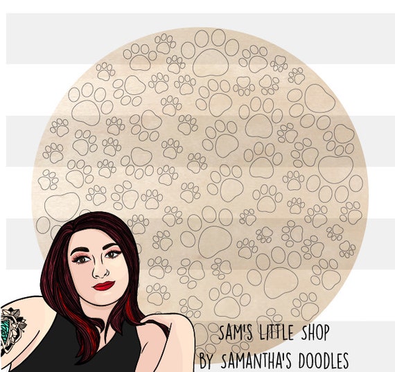 Pet Paws Doodle SCORING Pattern File Bundle Laser Score - Etsy