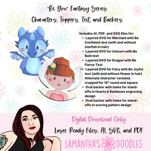 Fantasy "be You" Character SVG File Bundle - Fantasy Characters ...