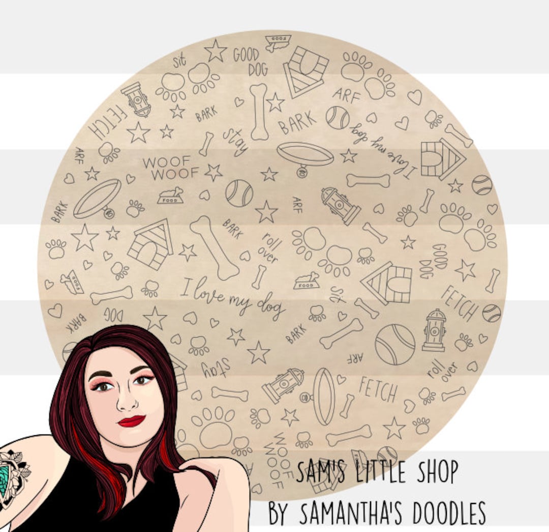 Good Dog Doodle SVG Scoring Pattern Bundle (digital Download) - Etsy