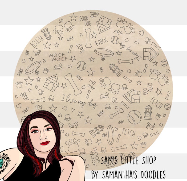 Good Dog Doodle SVG Scoring Pattern Bundle (digital Download) - Etsy
