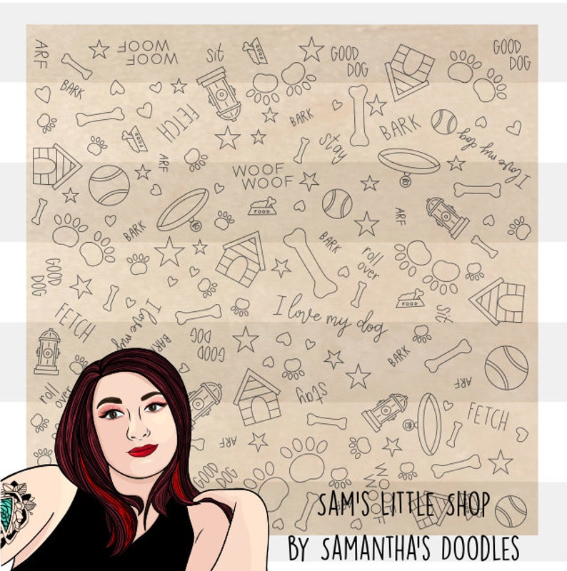 Good Dog Doodle SVG Scoring Pattern Bundle (digital Download) - Etsy