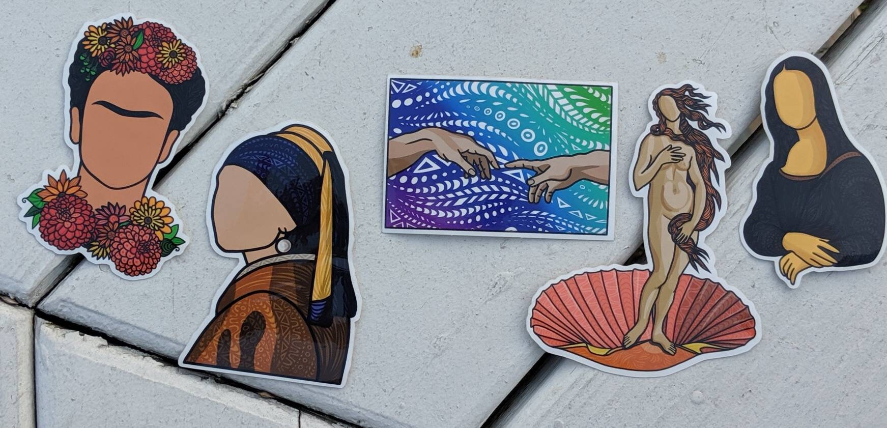 Waterproof Mona Lisa Sticker Art History Vinyl | Etsy